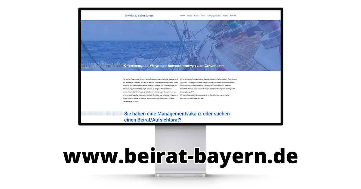 Interim & Beirat Bayern - Unsere neue Webseite ist Online